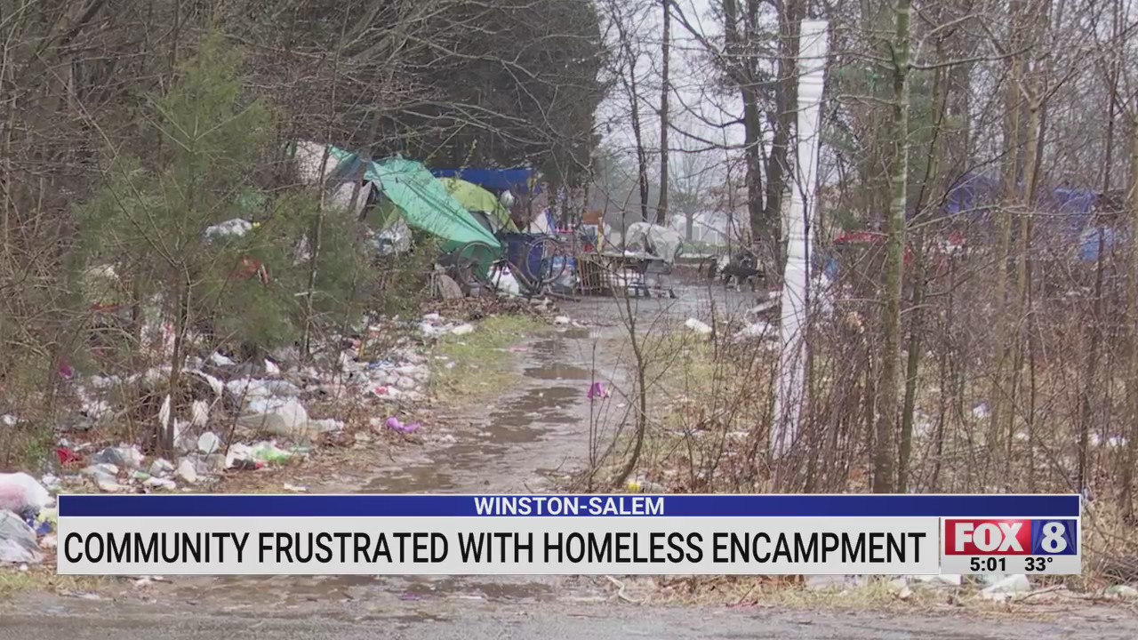 Winston-Salem community frustrated with homeless encampment