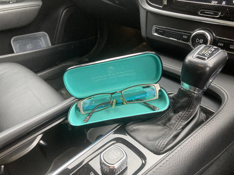 See sense with spare pair of glasses in the car