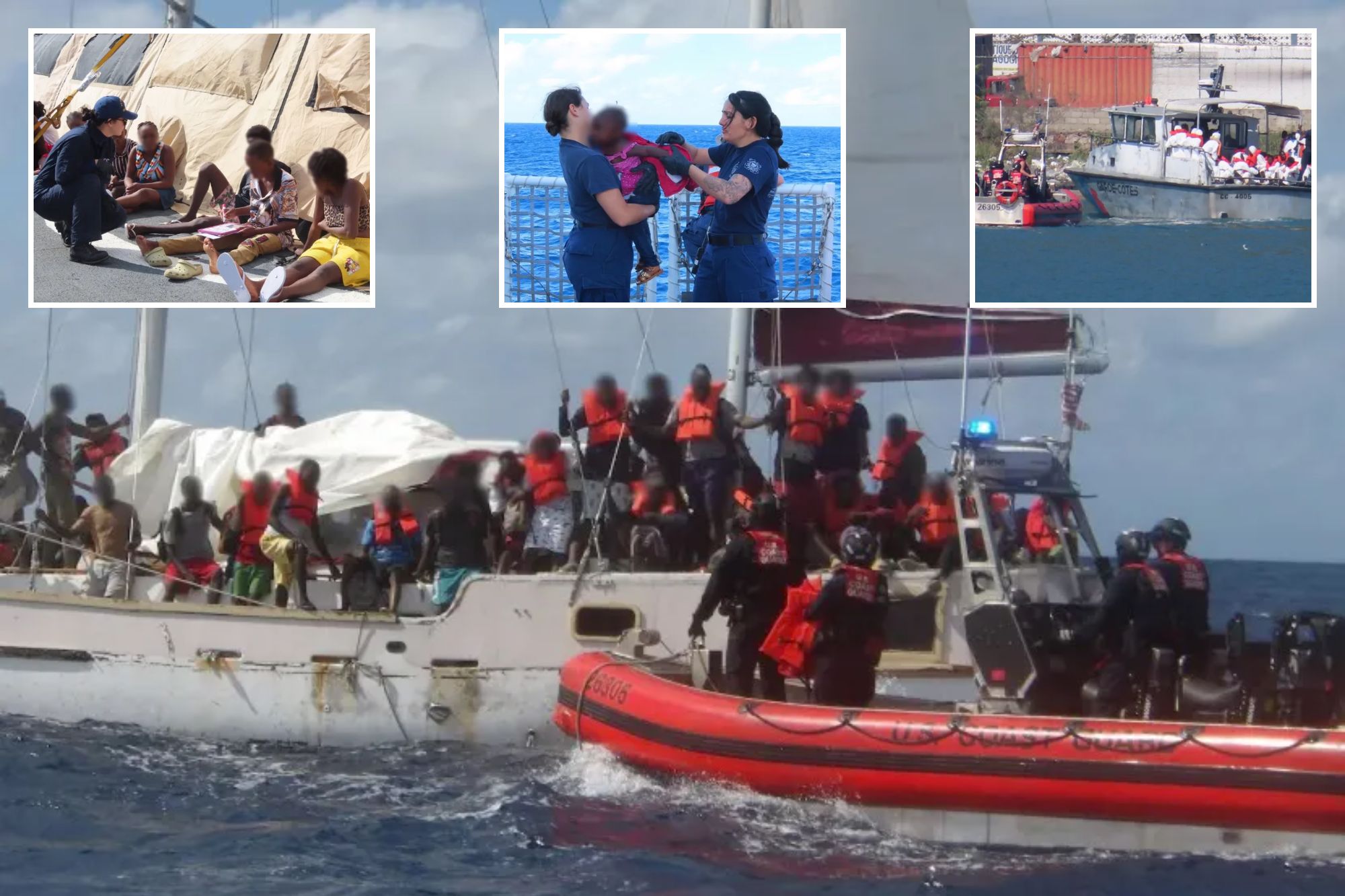 Coast Guard intercepts ‘overloaded’ boat filled with migrants, ships ...