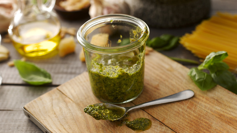The Easy Way To Improve Store-Bought Pesto Is Already In Your Pantry