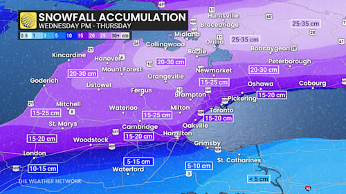 Southern Ontario to see hazardous travel with 15-35 cm of snow from ...