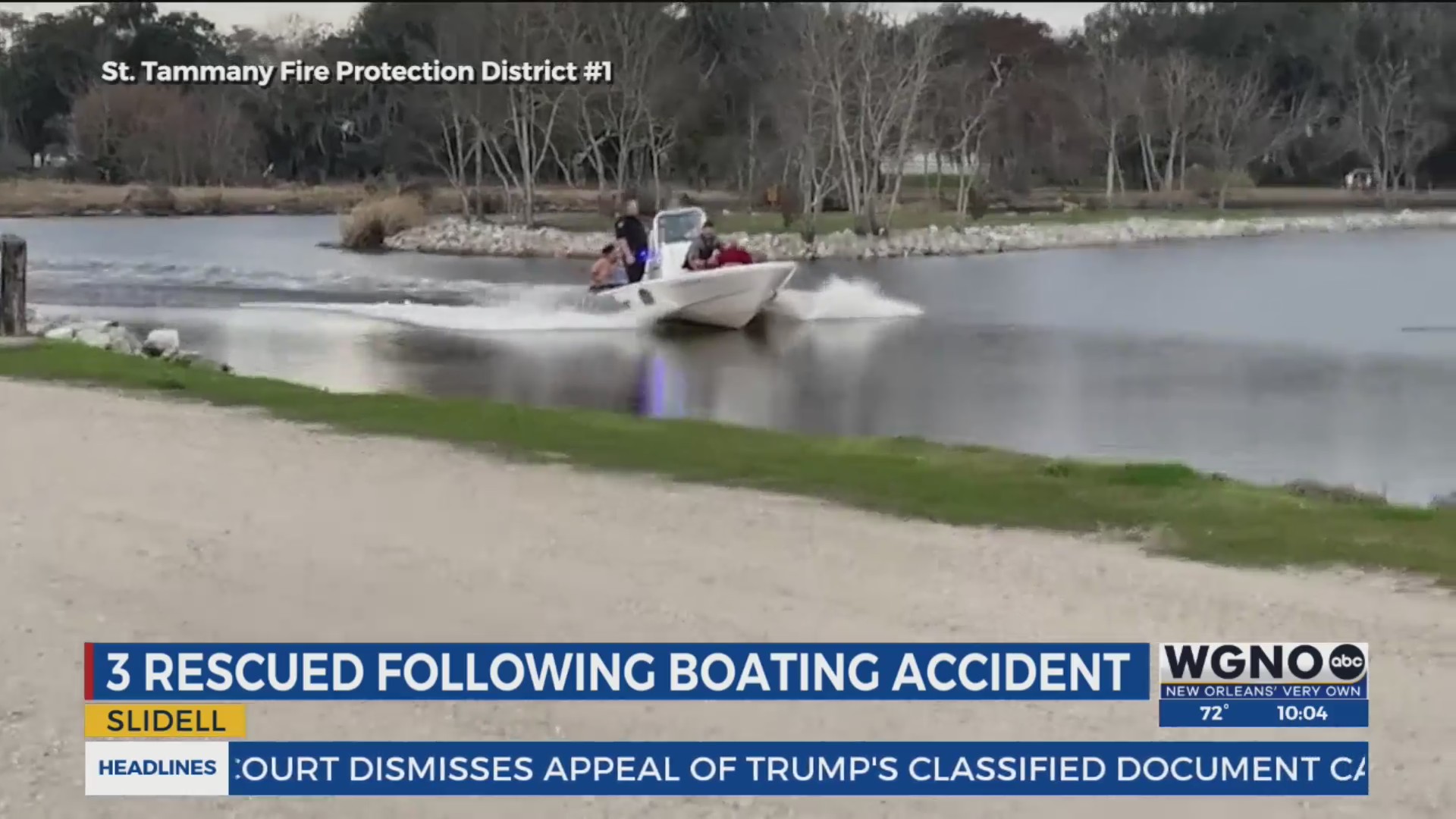 Three hospitalized in St. Tammany Parish boat accident