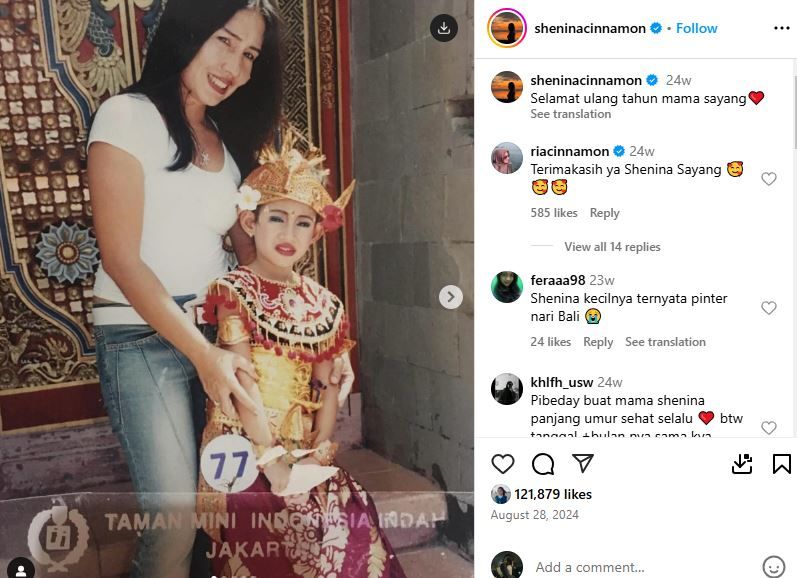 Terkuak! Sosok Ibunda Shenina Cinnamon, Paras Ibu Mertua Angga Yunanda ...