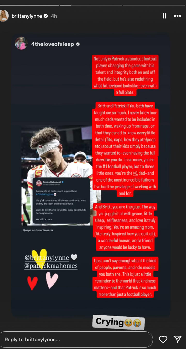 Brittany Mahomes is ‘crying’ as she reflects on Patrick’s gut-wrenching ...