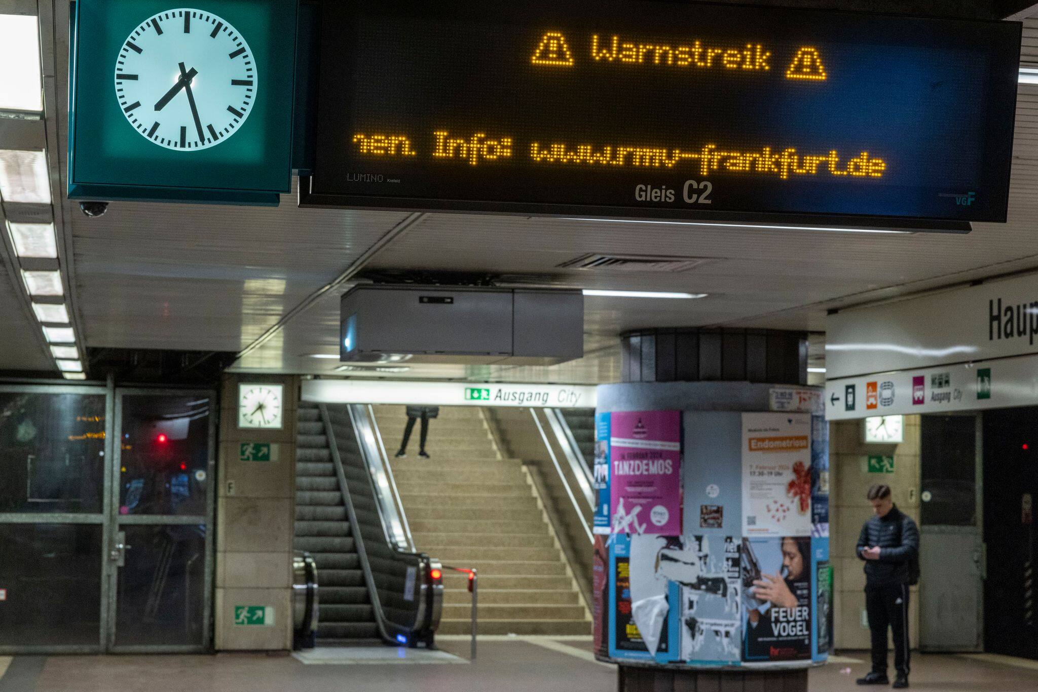 Warnstreik - Einschränkungen im Frankfurter Nahverkehr