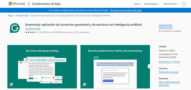 Mejores extensiones para Microsoft Edge