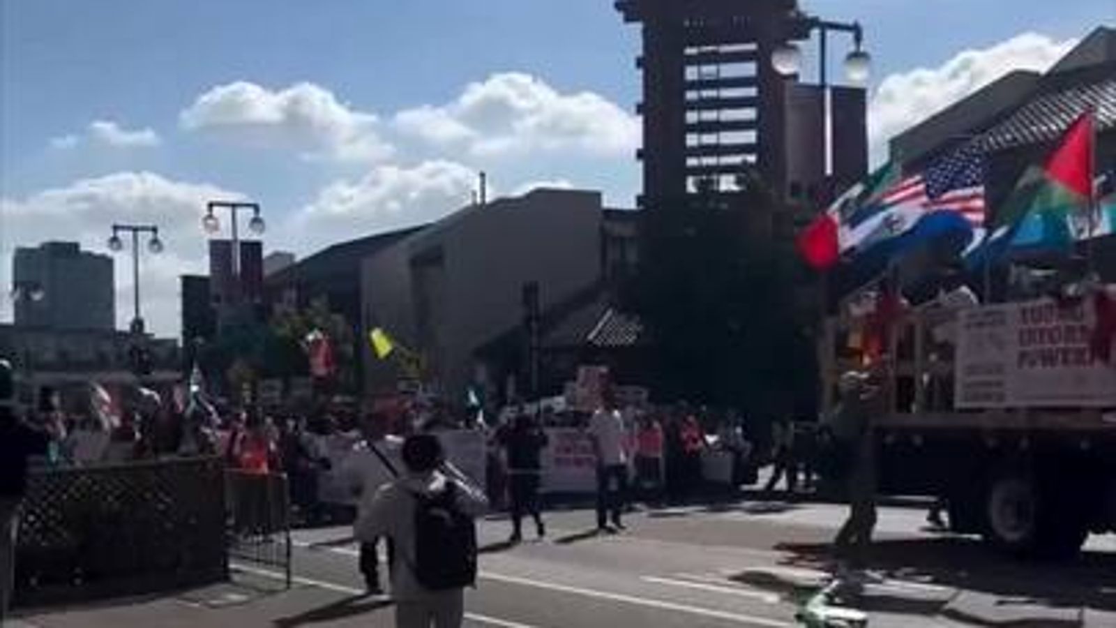 Anti-deportation protesters march in LA