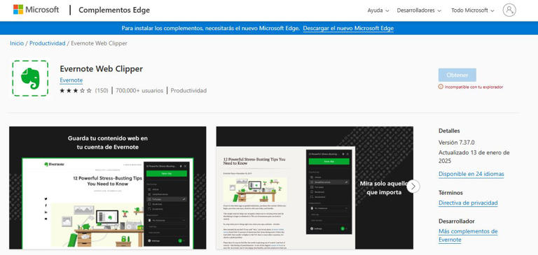 Mejores extensiones para Microsoft Edge