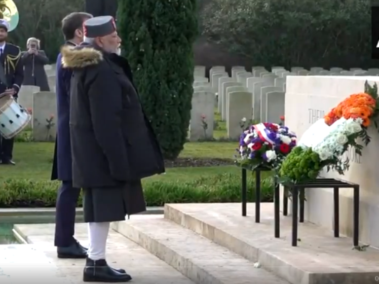 PM Modi pays tribute to fallen Indian soldiers at Mazargues Cemetery in France's Marseille