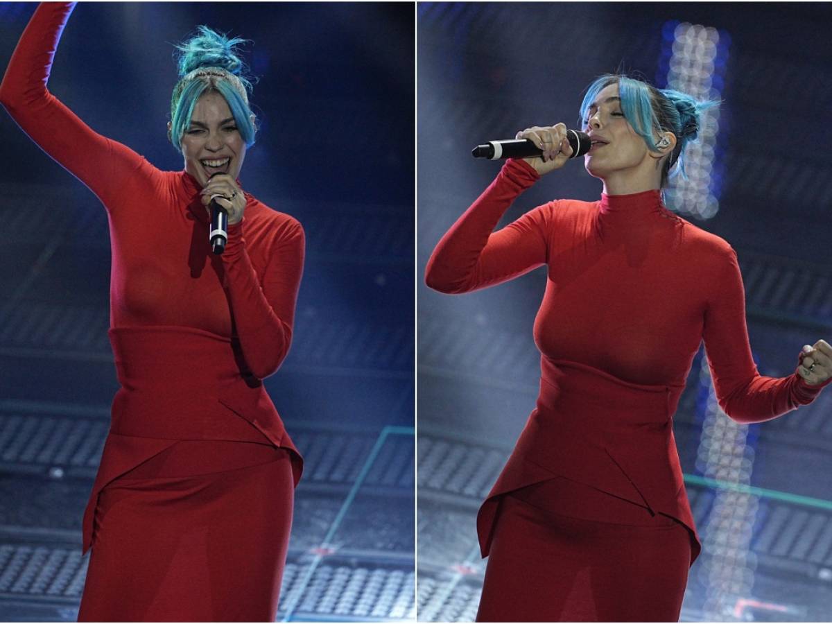 Rose Villain, il vestito rosso, la pancia sospetta. I social impazziti ...