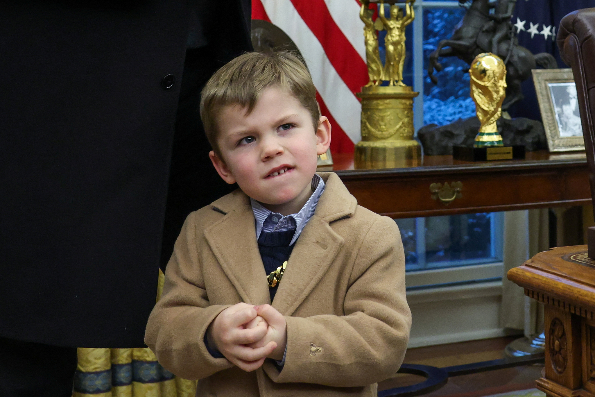 Elon Musk's son joins White House visit — in pictures