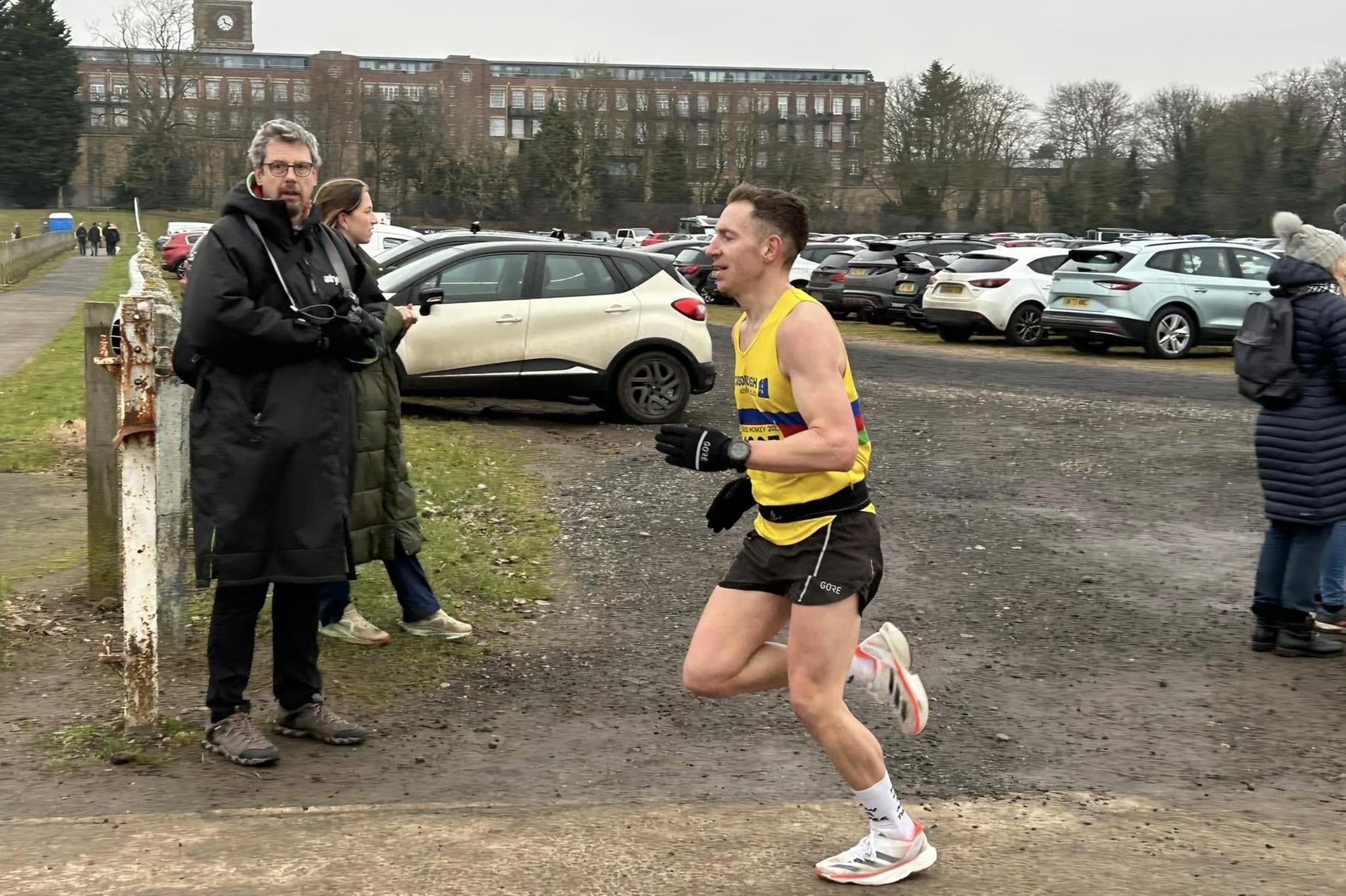 Daniel Bateson leads the way for Scarborough Athletic Club at Cod Beck ...