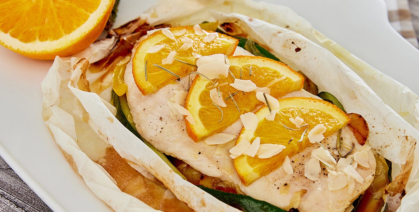 La receta más deliciosa y con pocas calorías de pollo en papillote con ...