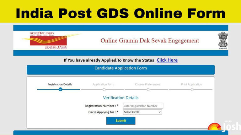 India Post GDS 2025 Online Form: Direct Registration Link for 21413 ...