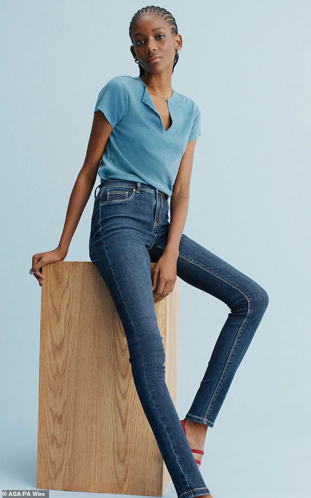 Next advert featuring 'unhealthily thin' model