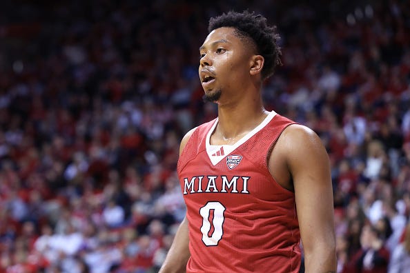 Eian Elmer, Miami RedHawks forward from Taft HS, dunks for No. 1 on ...