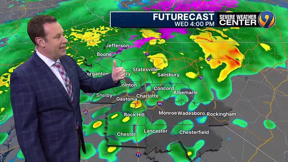 Wednesday morning's forecast with Meteorologist Keith Monday