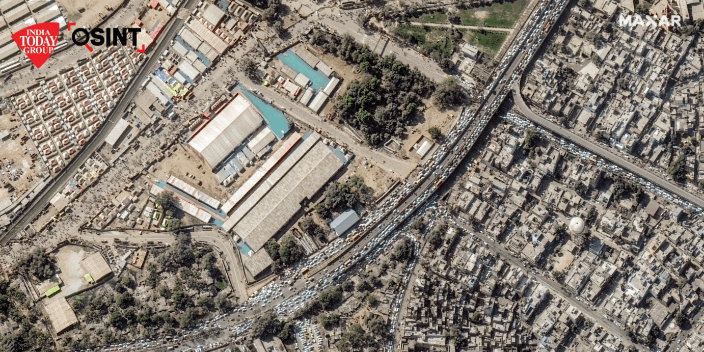 Satellite pics show maha traffic at Maha Kumbh