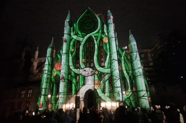 WATCH: Fire breathing dragons take over York Minster