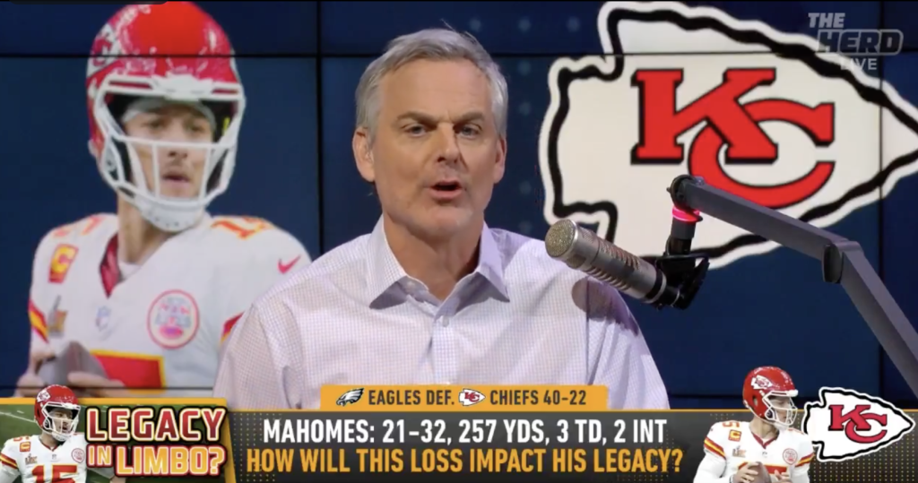 Colin Cowherd thinks Patrick Mahomes-Tom Brady GOAT debate is over