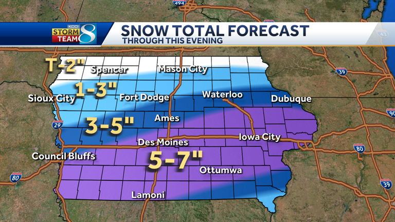 Iowa weather: Live updates from Wednesday's snowstorm; many Iowa roads ...