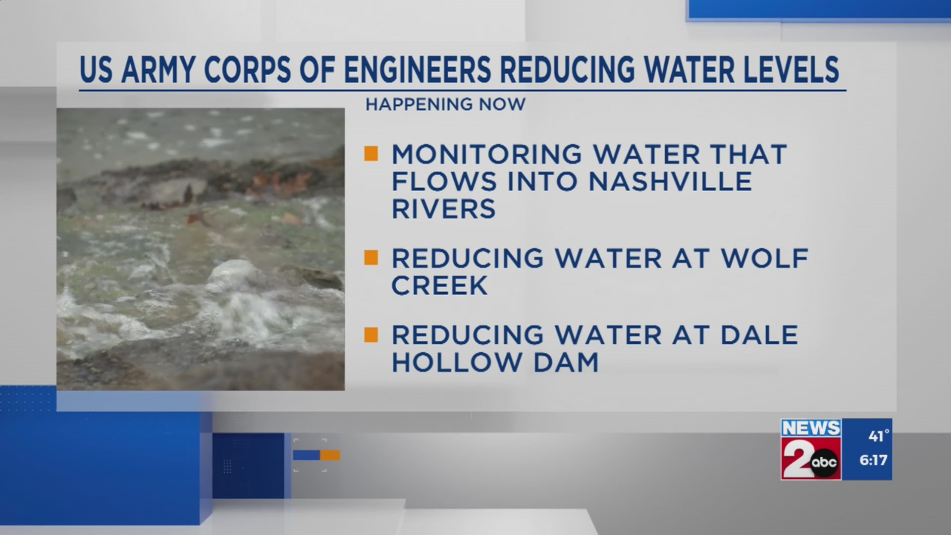 U.S. Army Corps of Engineers reducing water levels