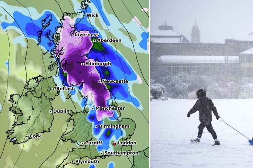 UK snow forecast as weather maps show 'blizzard' set to bring 6cm of ...