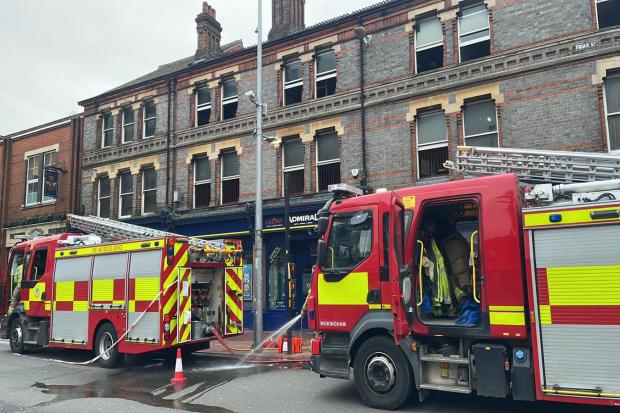 Emergency services respond to fire in Friar Street