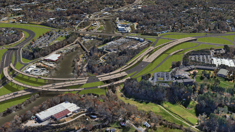 I-26 Connector project designs again include West Asheville interstate ...