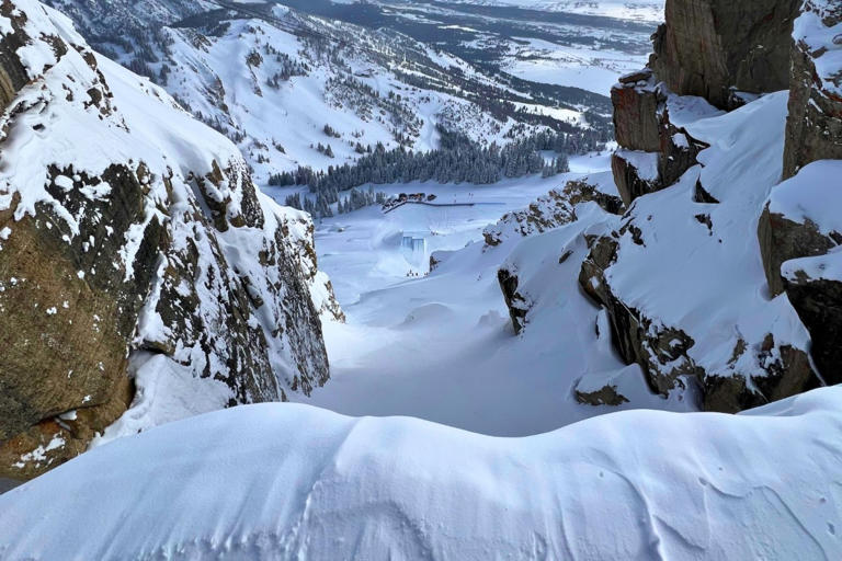 New Corbet's Couloir webcam captures skier's big mistake