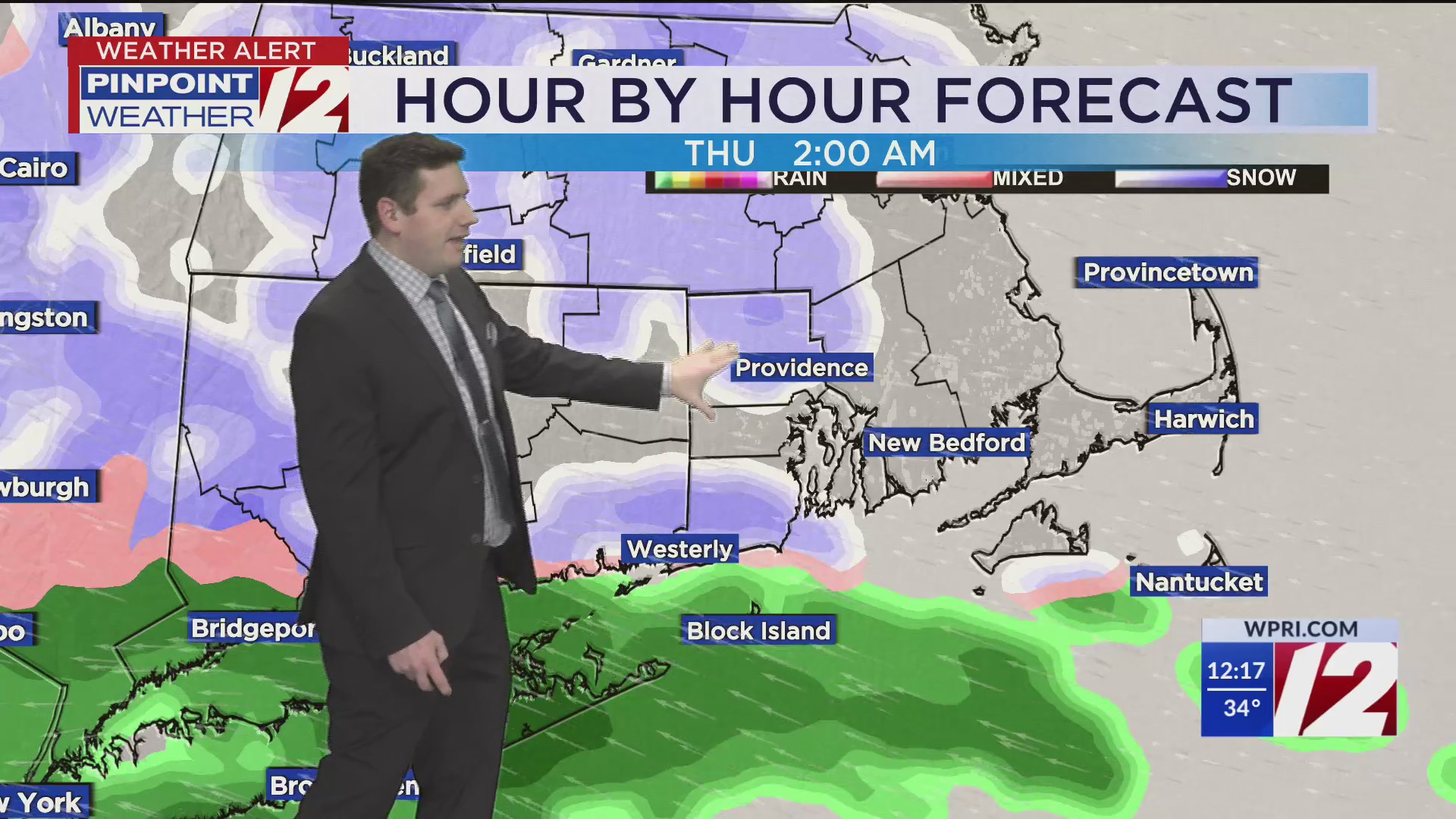 WPRI 12 Weather Forecast 2/12/25: Tracking Wintry Mix Tonight Into Thursday