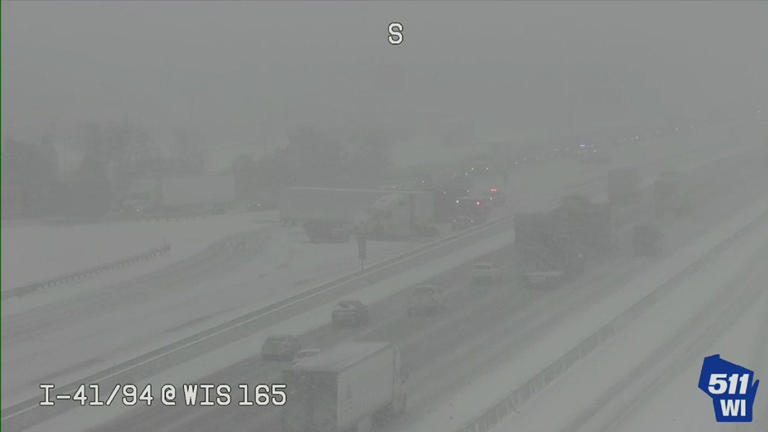 Wisconsin winter storm: Snow impacts road conditions Wednesday