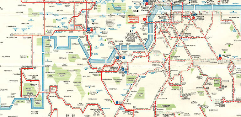 Map reveals London's first 'electric bus service' nearly forgotten ...