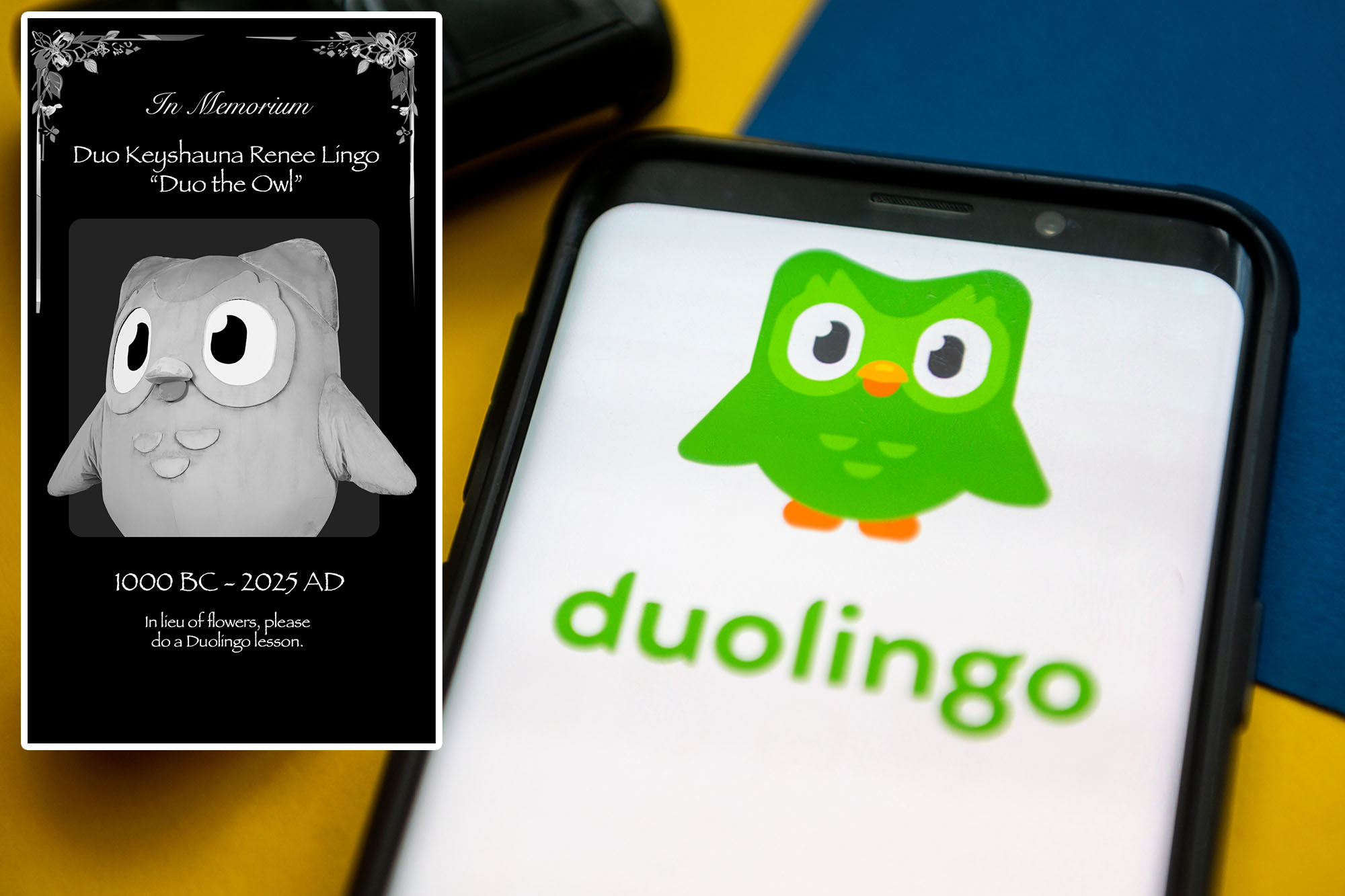 Duolingo announces the death of its beloved owl mascot, Duo: ‘We’re ...