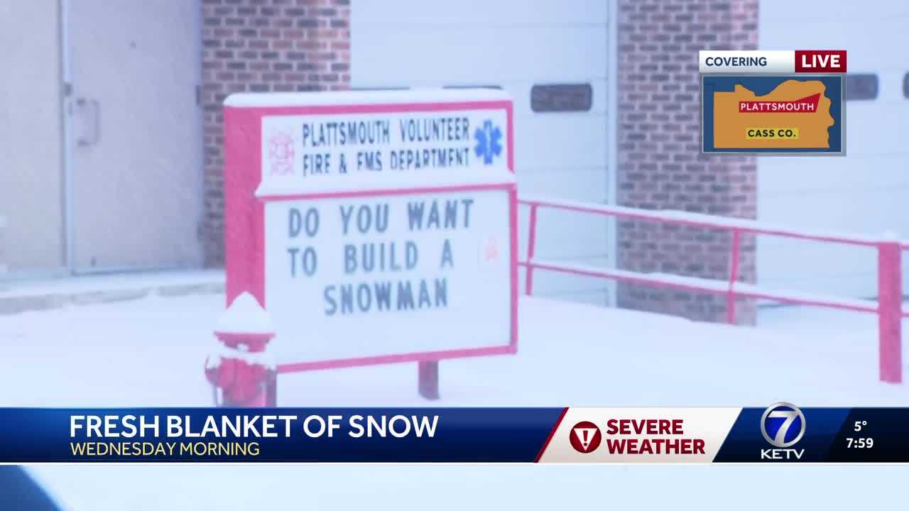 Snowfall totals for Nebraska, Iowa from Wednesday's winter storm