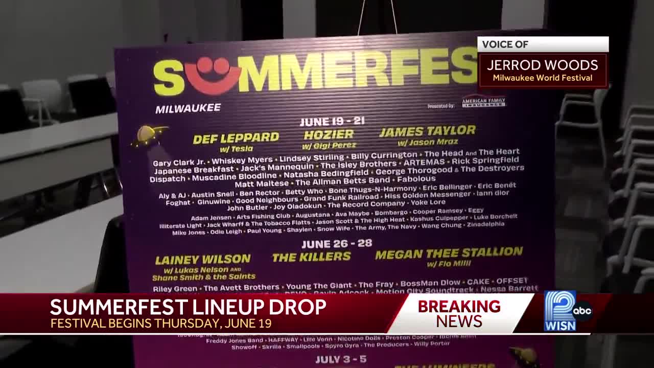 Summerfest Lineup Drop