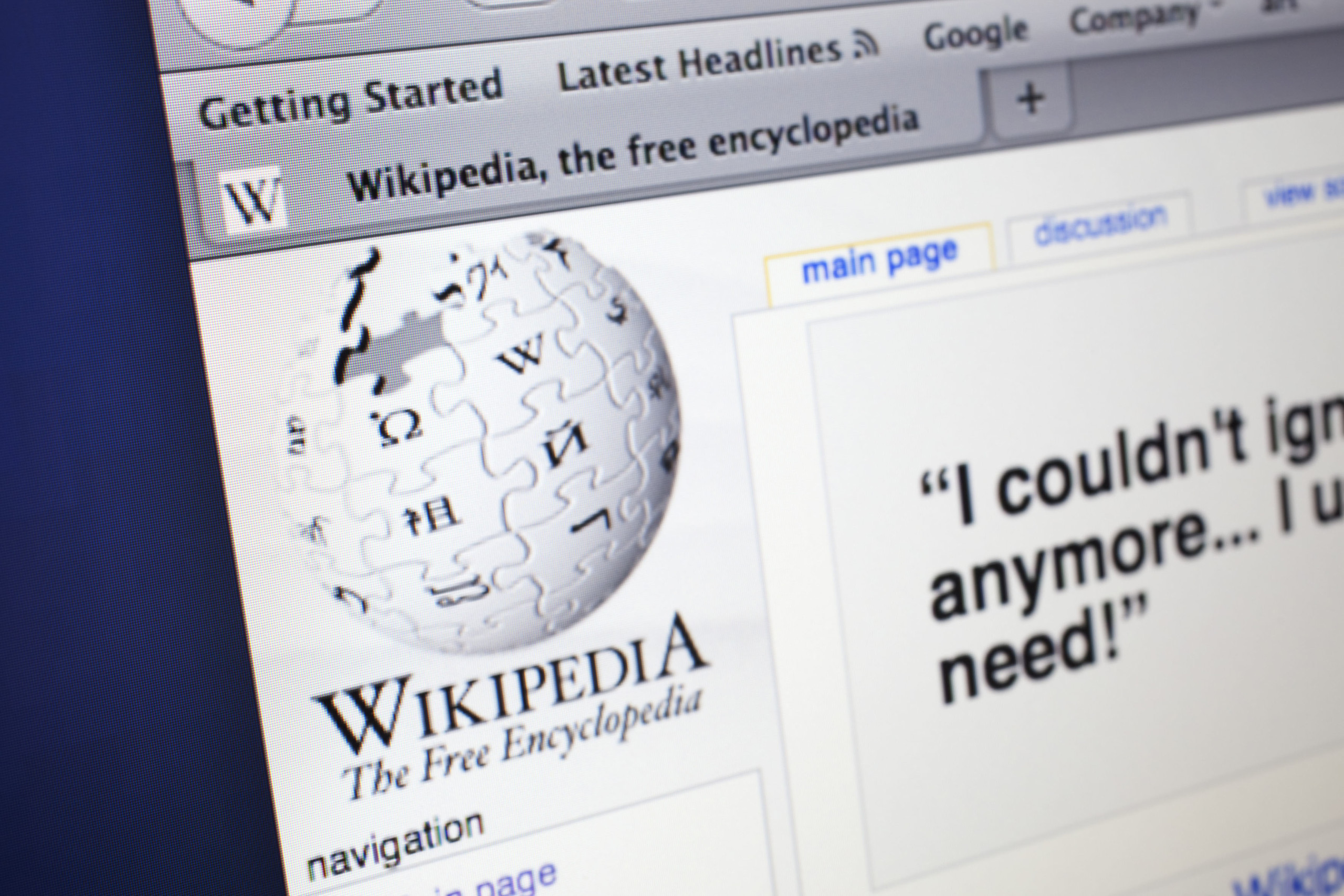 The most-viewed Wikipedia pages