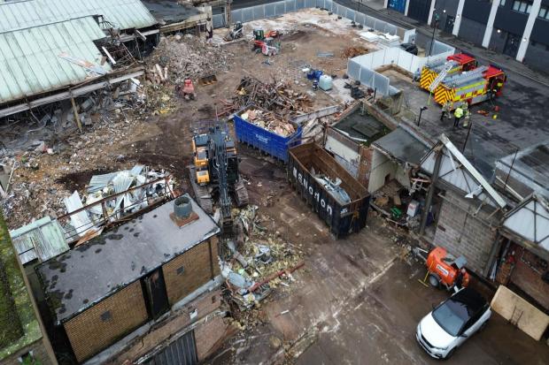 Drone pictures show progress in demolition of Debenhams