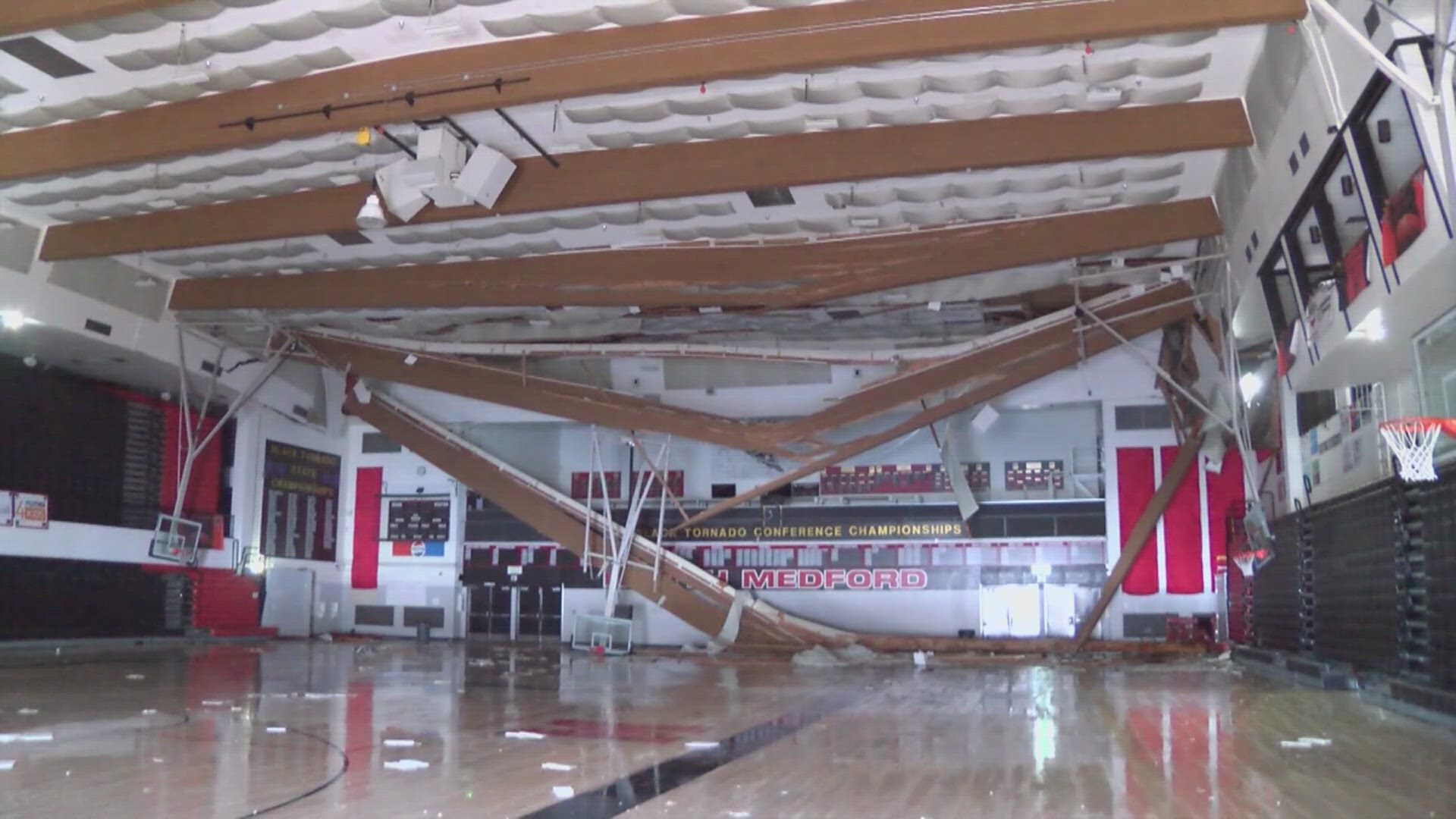 Roof of high school gym collapses
