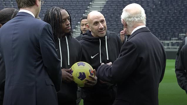 King Charles visits Tottenham Hotspur Stadium to celebrate charity work ...