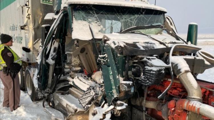 Fatal crash on I-25: Semi collides with CDOT snowplow, killing 1