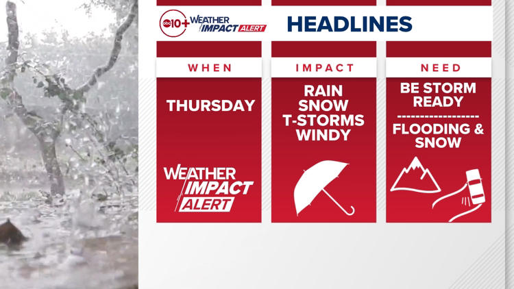 TIMELINE: Powerful storm to bring flood concerns and major Sierra travel impacts | Weather ...