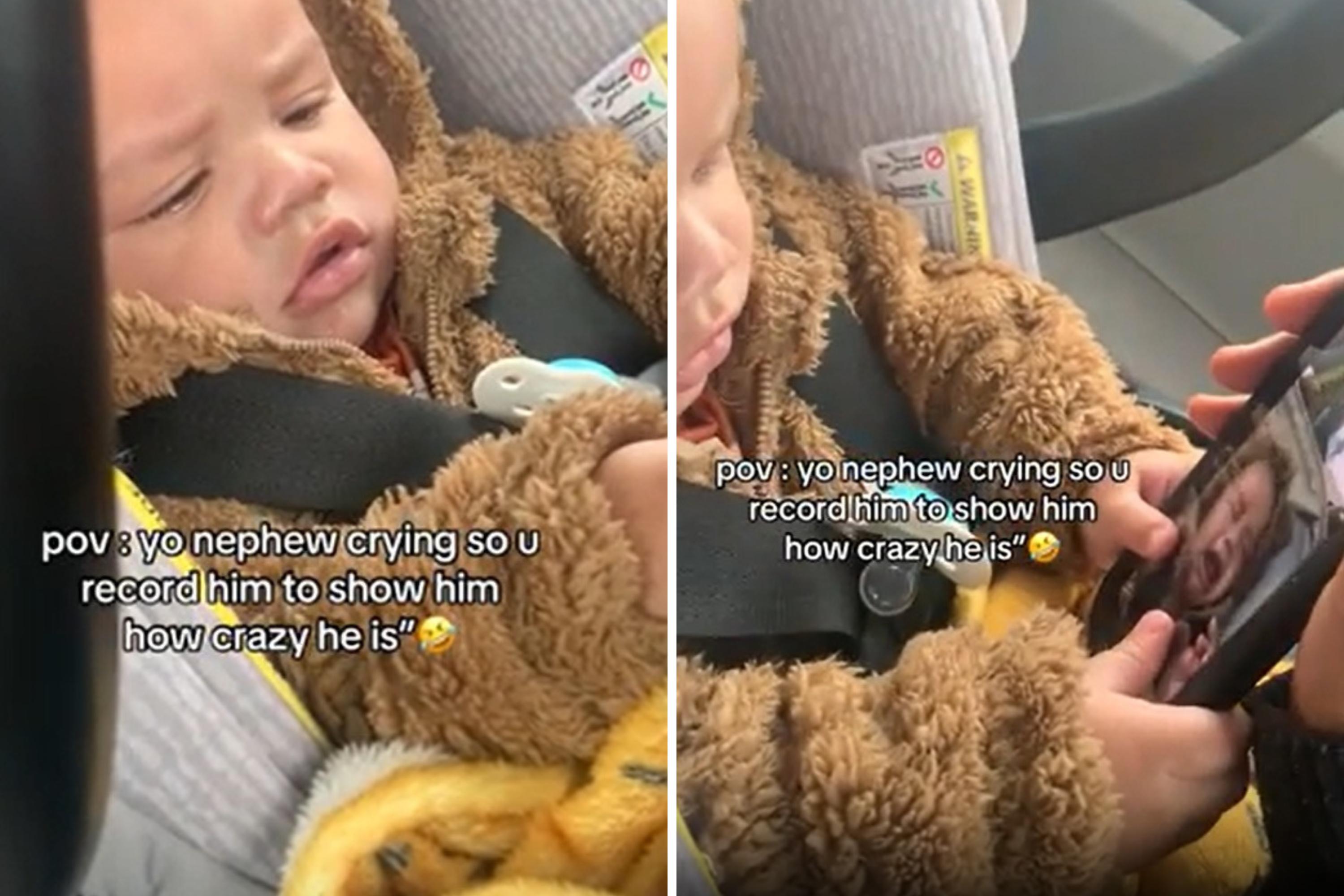 Aunt Shows Baby Nephew Video of Himself Crying, Response Goes Viral