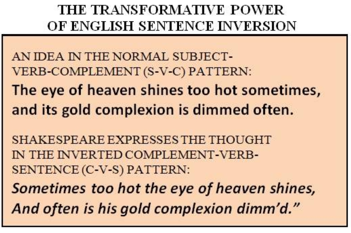 Inverted sentences as transitional devices