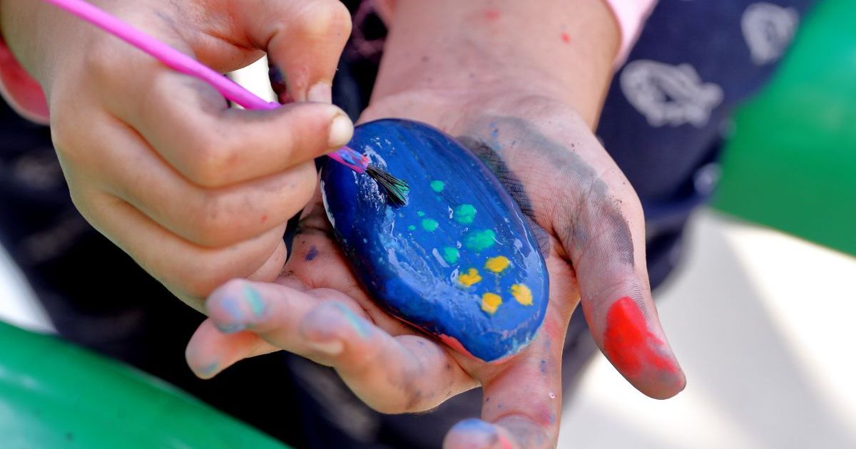 Easy DIY Painted Stone Perfect for Valentine's Day Gifting