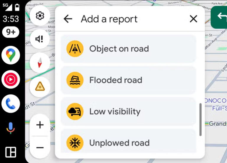 Google Maps adds reporting options for weather-related roadside hazards