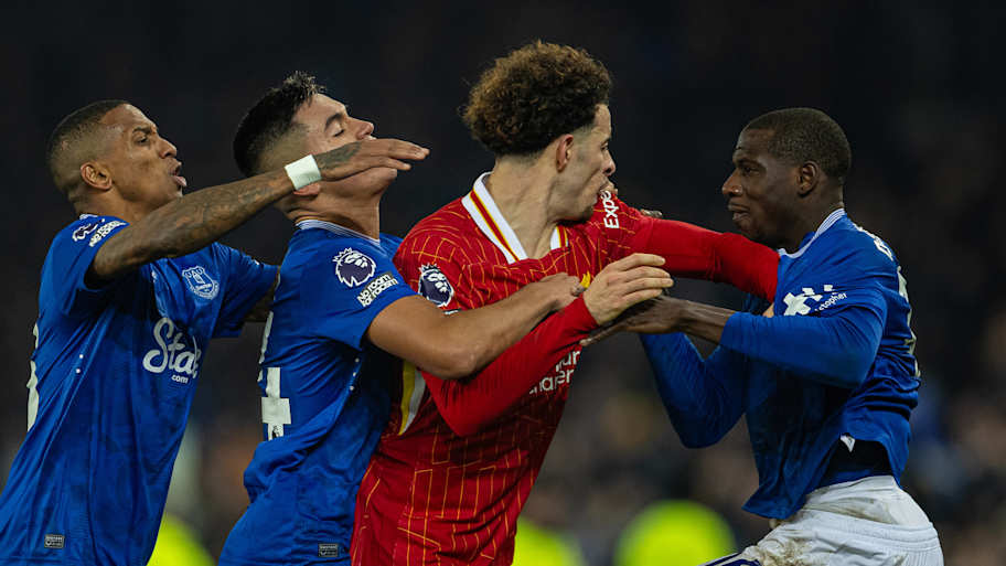 Liverpool and Everton Merseyside Derby Brawl Leads to Three Red Cards