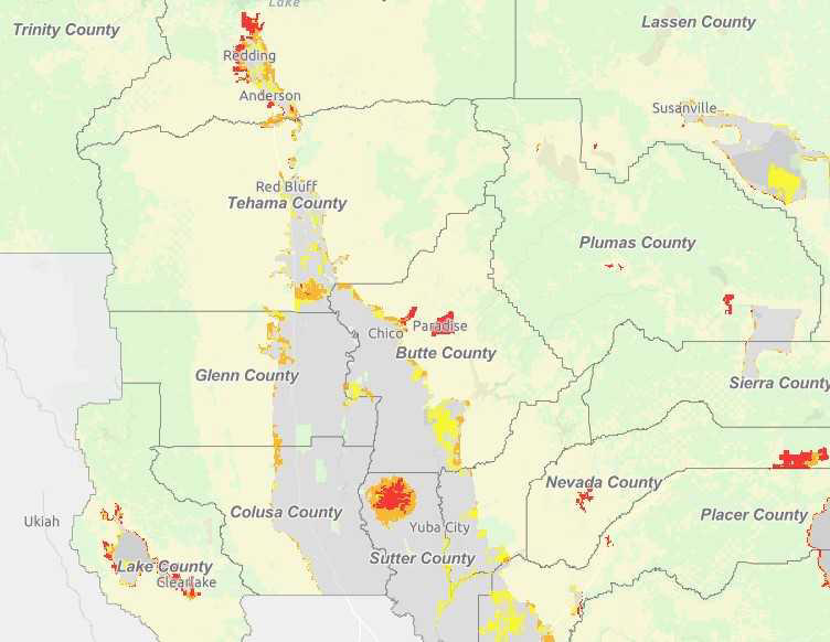 New California wildfire maps: See 'Very High' fire hazard zones by county