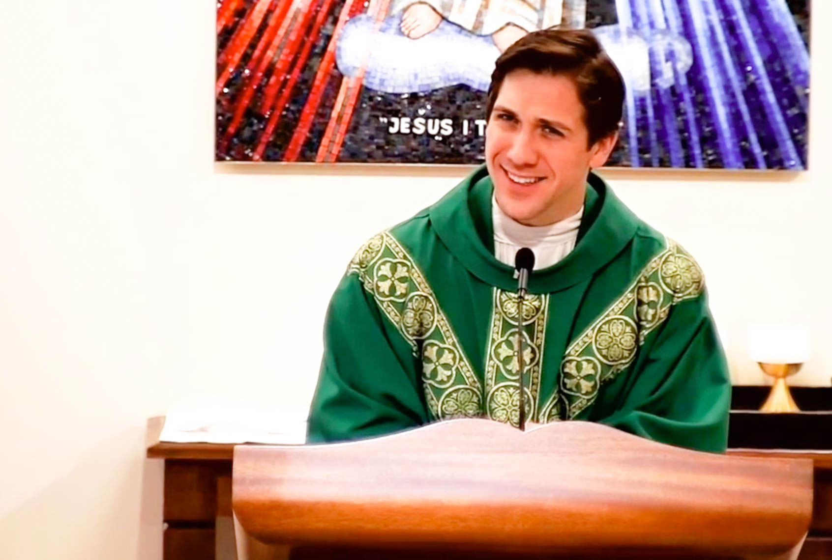 He's a young millennial Catholic priest; of course he's a social media ...