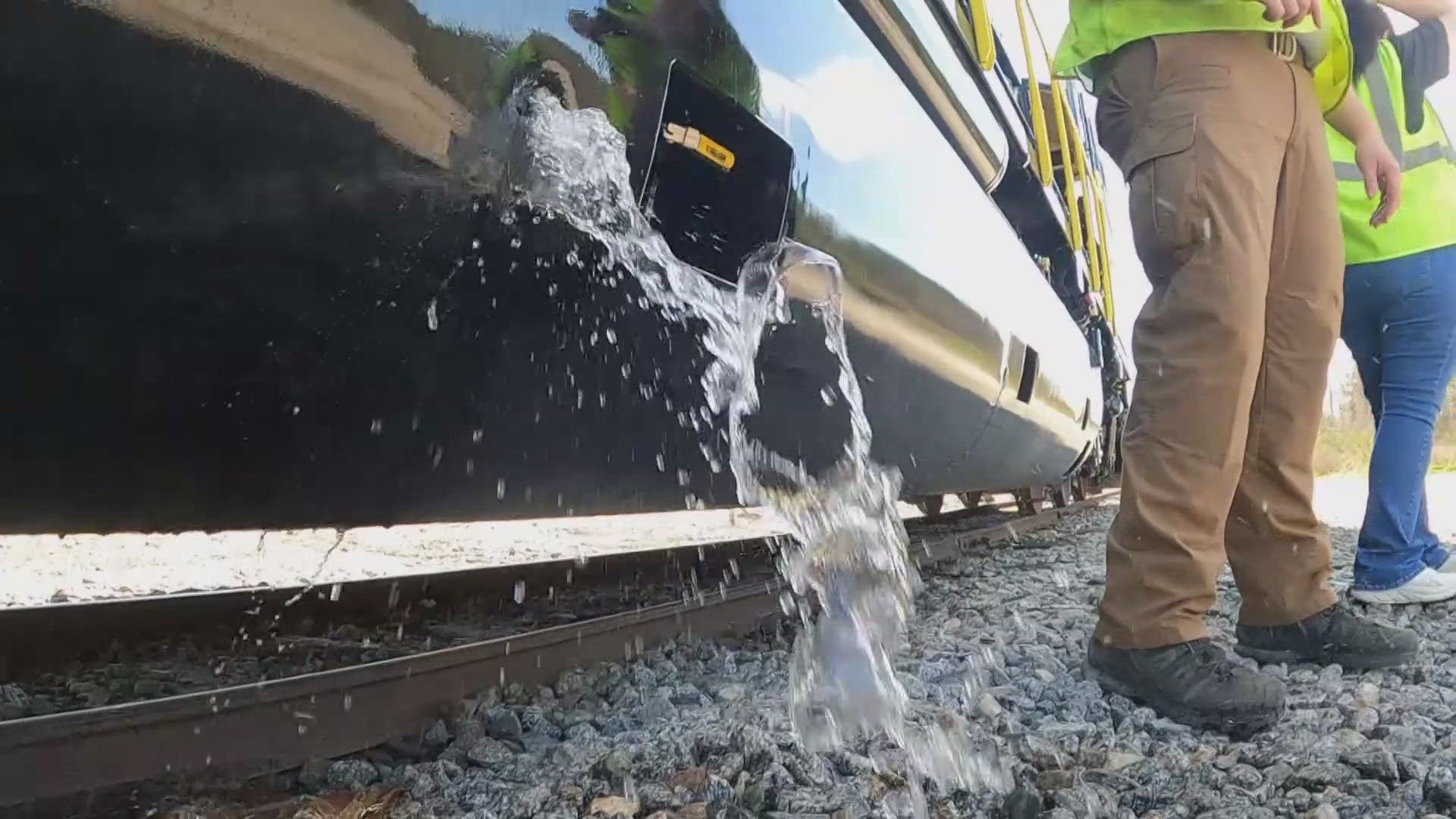 First responders work on train derailment training with CSX